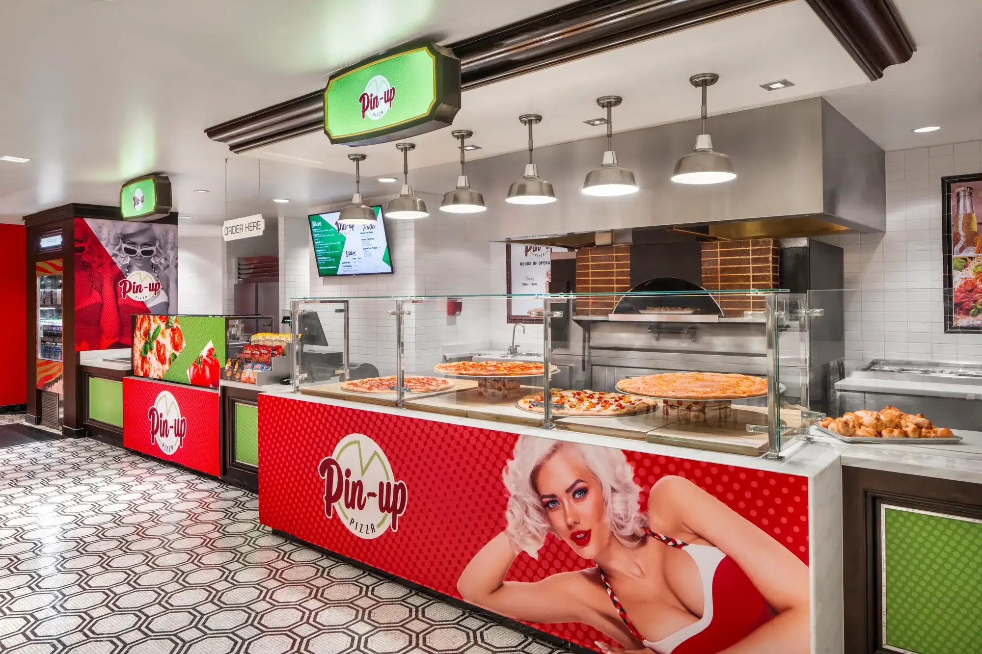 Pin-up Pizza Slices & Pasta - Harrah’s Las Vegas Food Hall